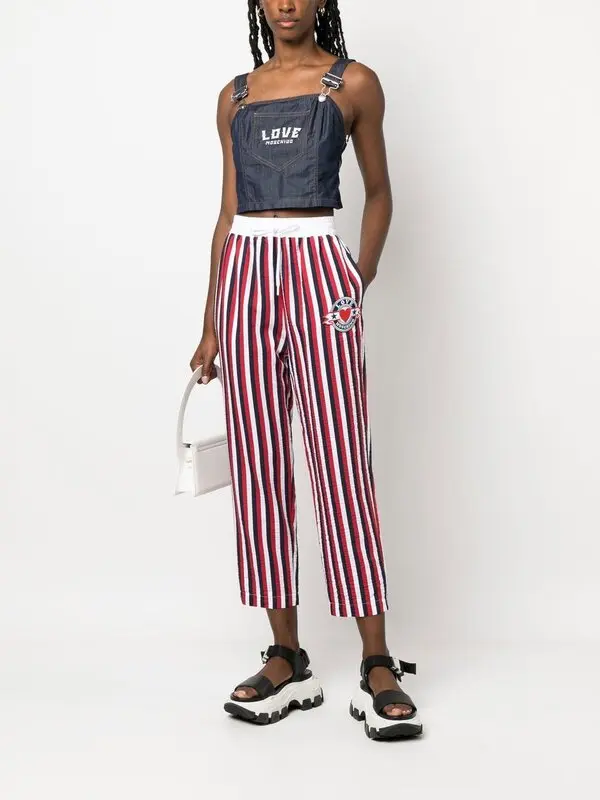 Moschino Striped Drawstring Trousers