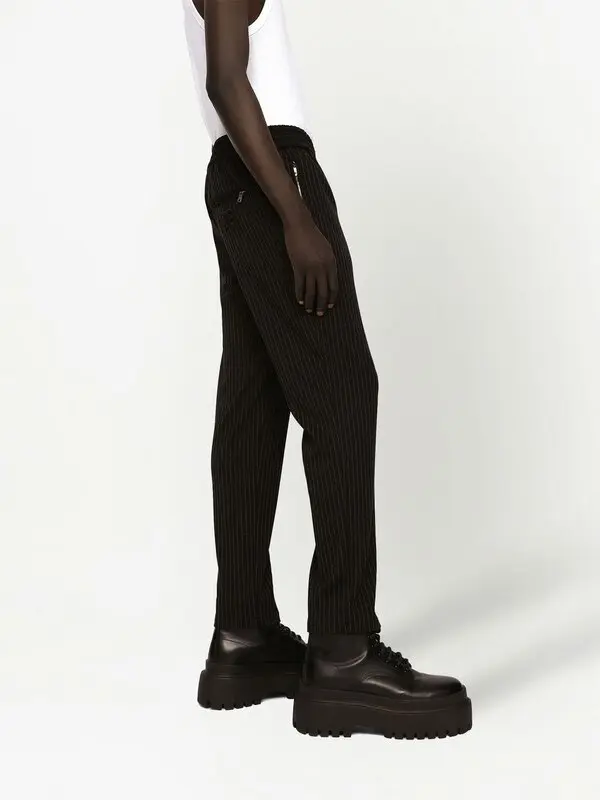 Dolce & Gabbana Logo-patch Pinstriped Track Pants