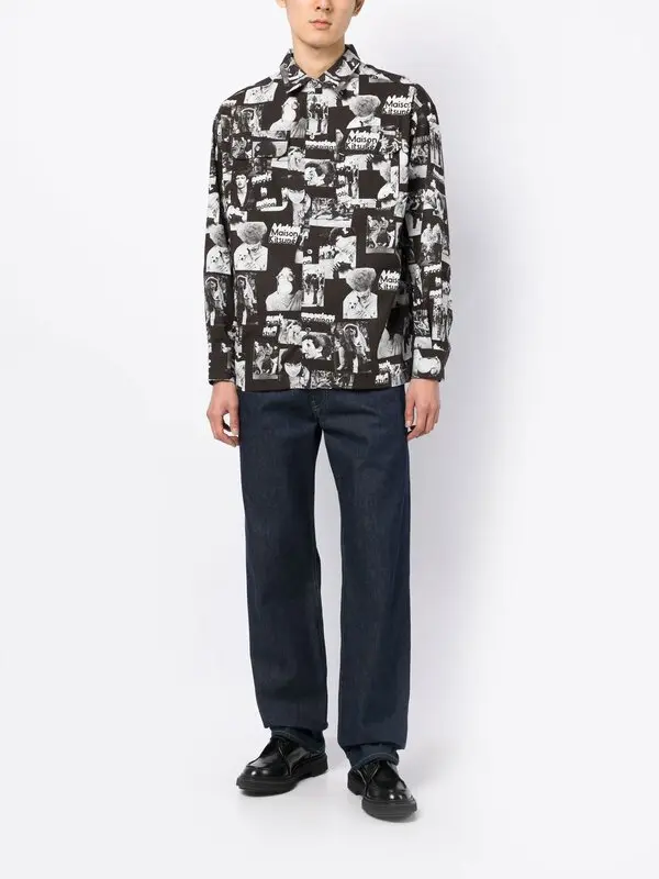 Maison Kitsuné Graphic-print Cotton Shirt