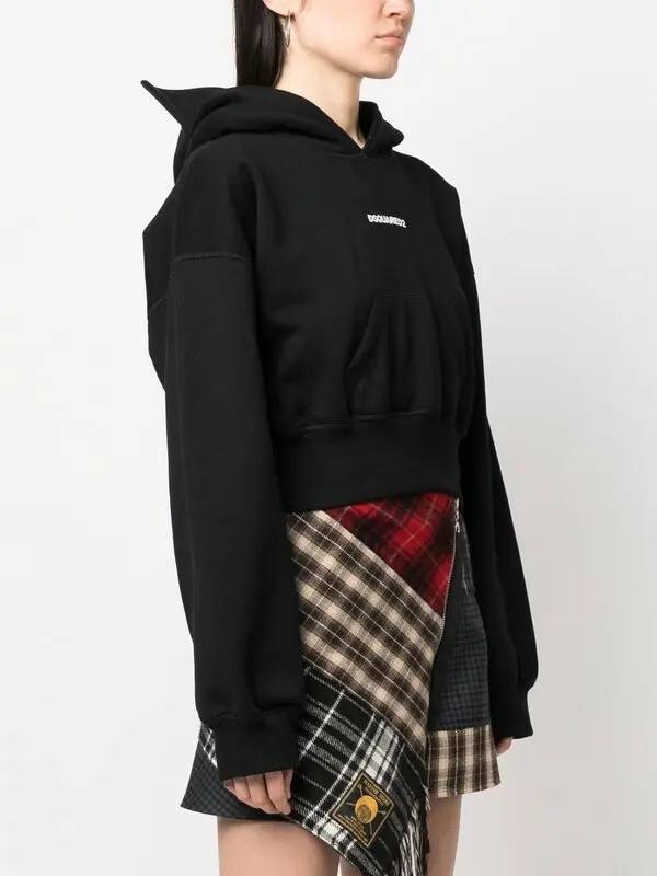 Dsquared2 Logo-print Hoodie With Attached Cap