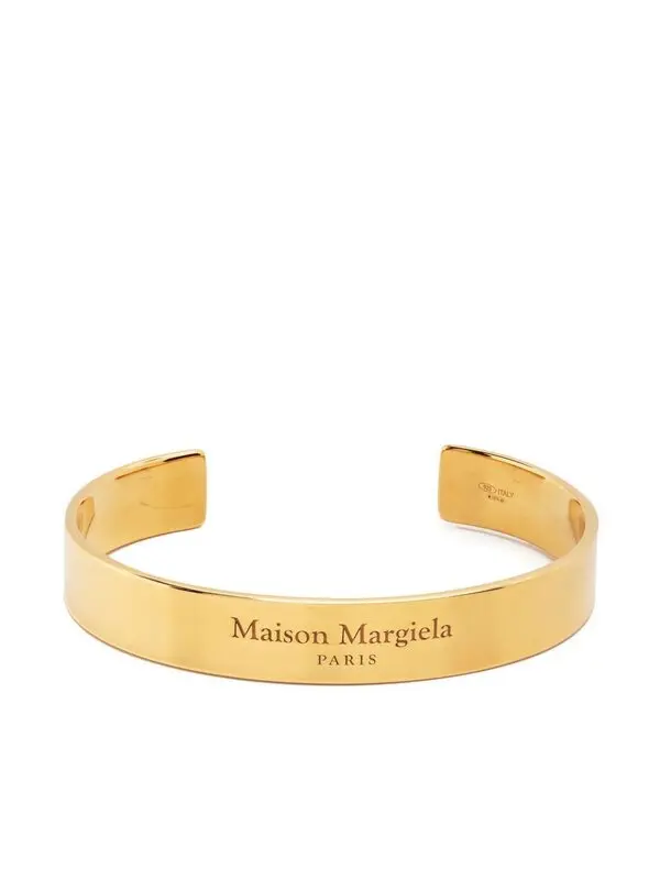 MAISON MARGIELA Logo-engraved Cuff Bracelet - Gold