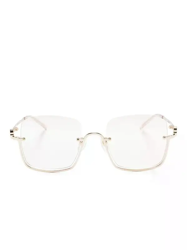 Gucci Oversized Square Frame Sunglasses - Gold