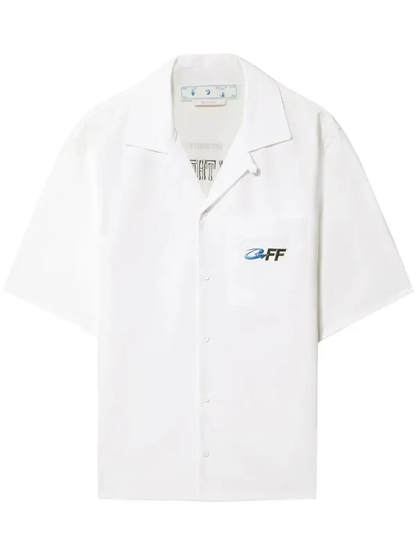 Off-White Exact Opp-print Short-sleeved Shirt - White