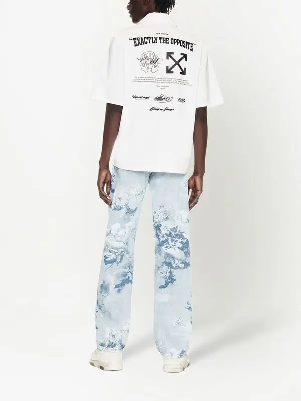 Off-White Exact Opp-print Short-sleeved Shirt - White