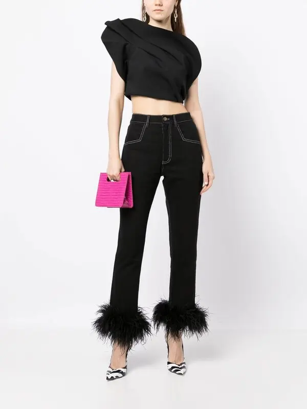 Rachel Gilbert Aurora Gathered Crop Top