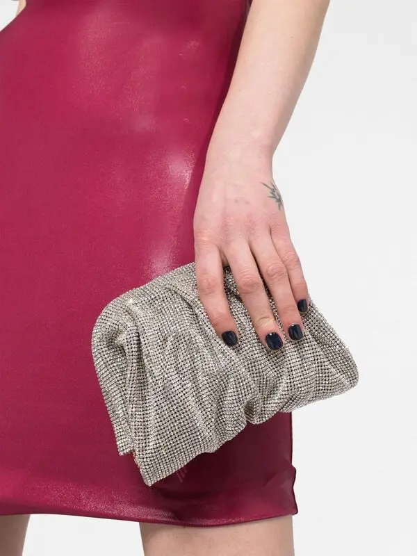 Benedetta Bruzziches Strass-embellished Clutch Bag - Silver