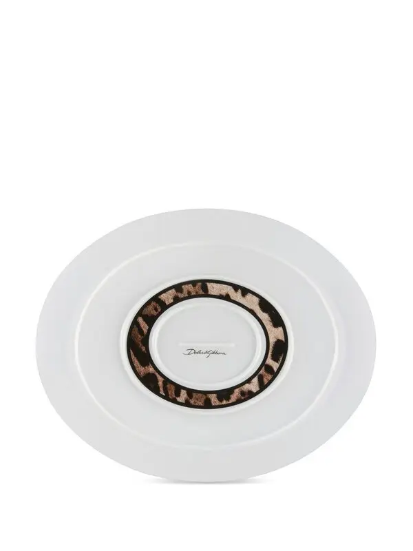 Dolce & Gabbana Porcelain Leopard-print Platter