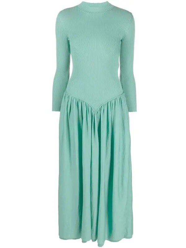 Stella McCartney Ribbed Wool Midi Dress