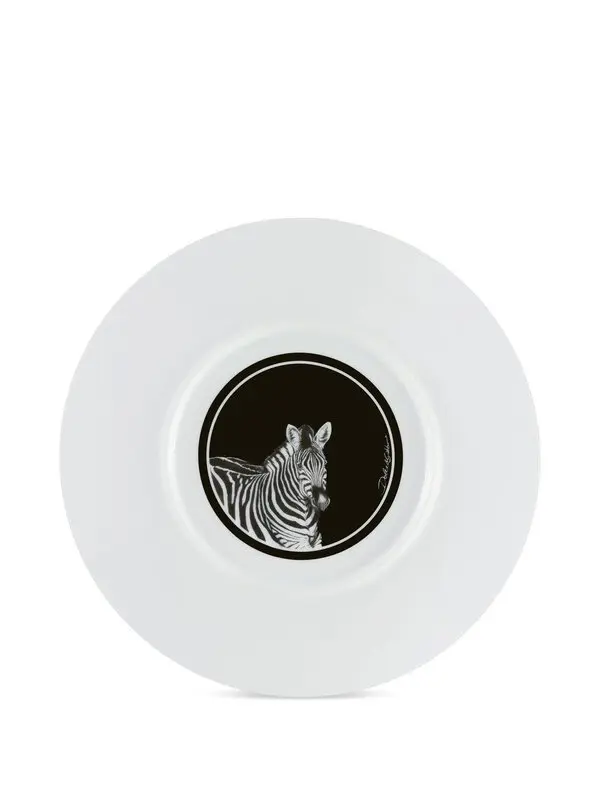 Dolce & Gabbana Zebra-print Porcelain Platter