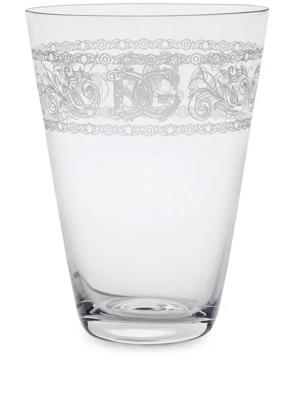 Dolce & Gabbana Logo-embellished Water Glasses - White