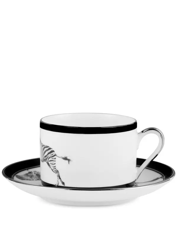 Dolce & Gabbana Zebra-print Porcelain Tea Set - White