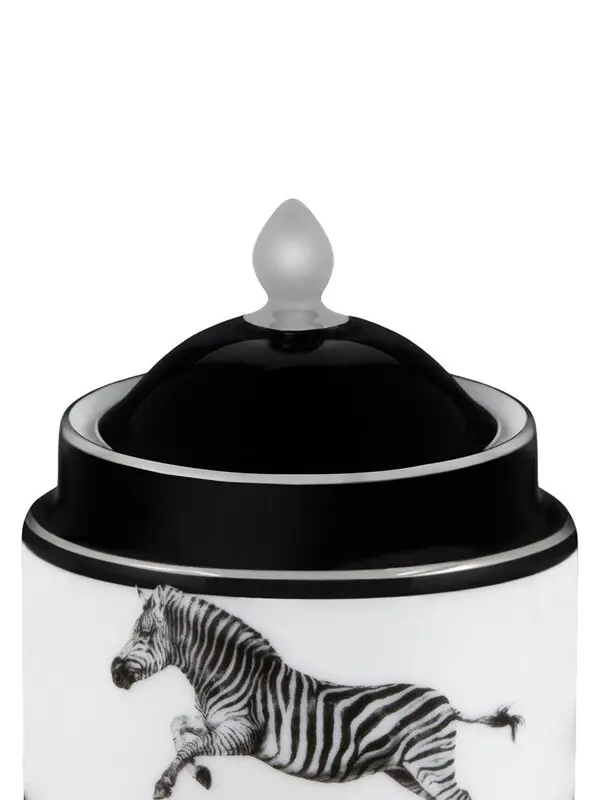 Dolce & Gabbana Zebra-print Porcelain Sugar Bowl - White