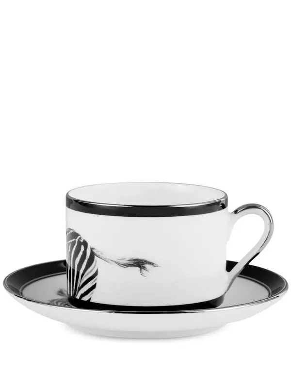 Dolce & Gabbana Zebra-print Porcelain Tea Set - White