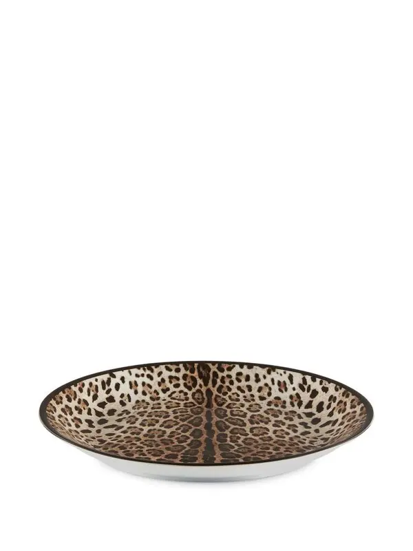 Dolce & Gabbana Leopard-print Porcelain Platter