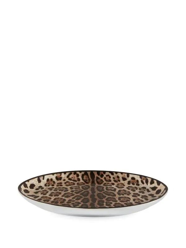 Dolce & Gabbana Porcelain Leopard-print Platter