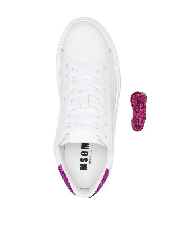 MSGM Leather Sneakers - White