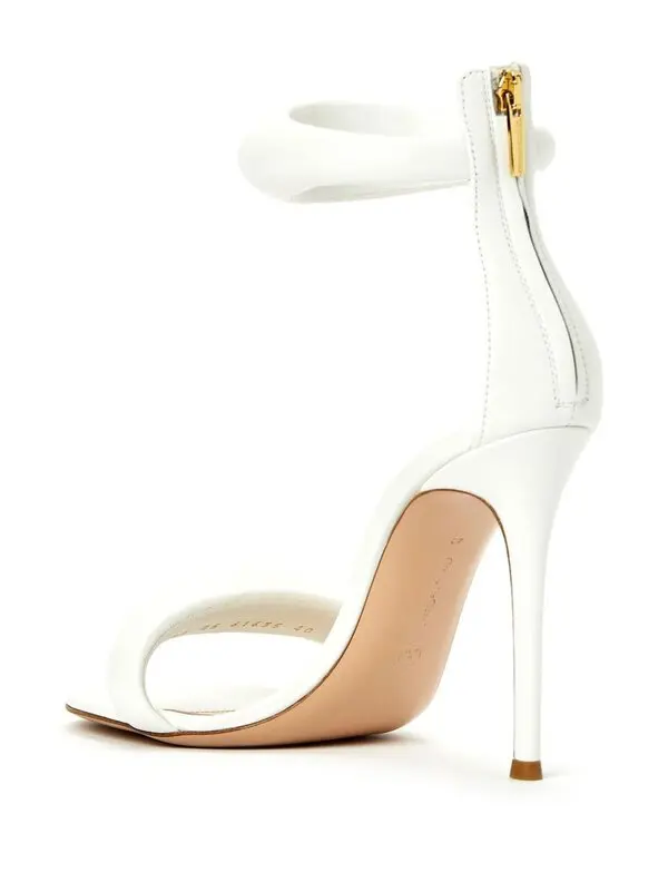 GIANVITO ROSSI Bijoux 105mm Padded Leather Sandals - White