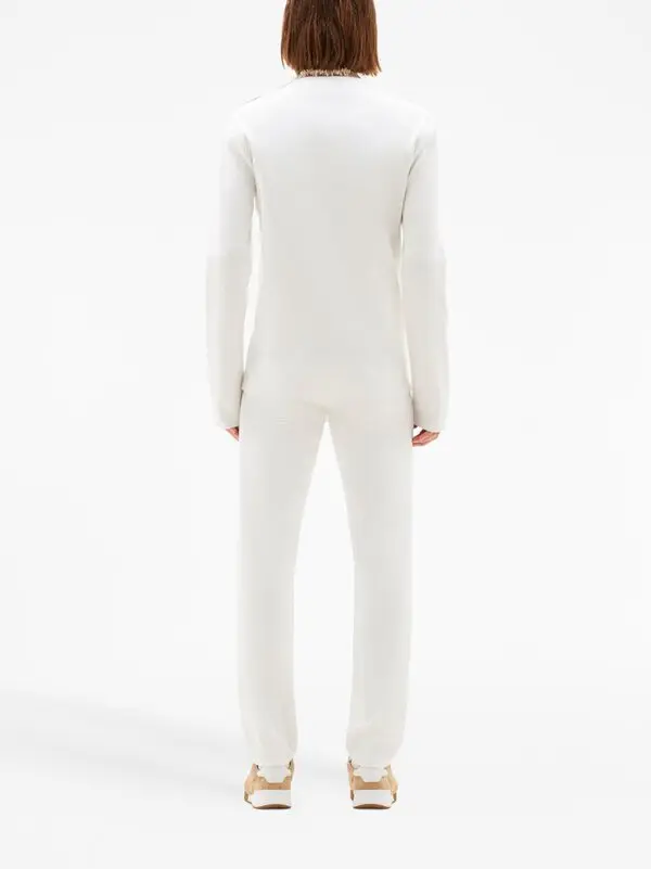 COURREGES Logo-patch Buttoned Sweater - White