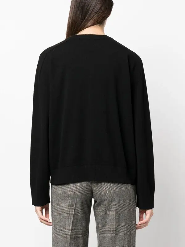 ARMARIUM V-neck Knitted Jumper - Black