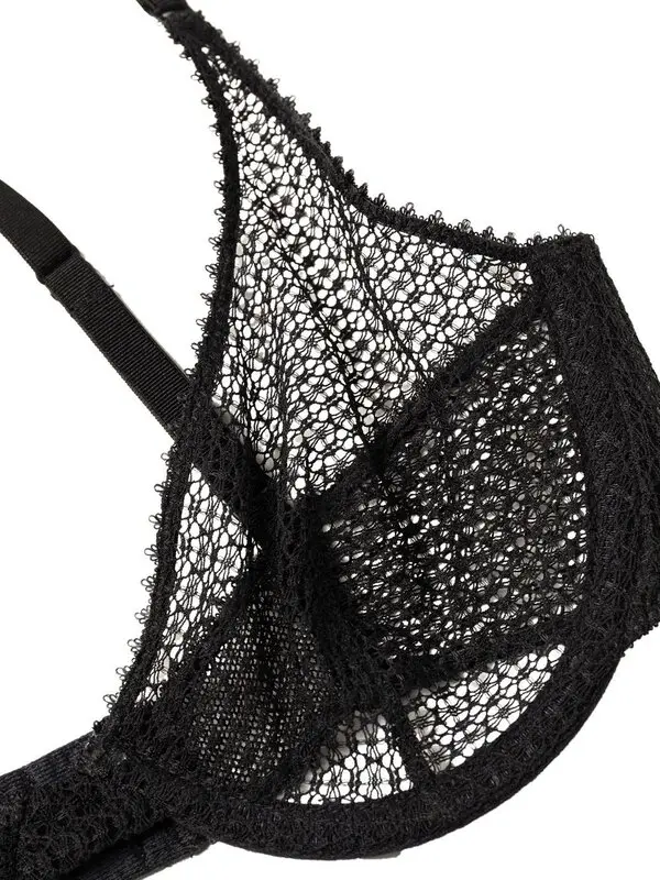 Kiki De Montparnasse Crochet Demi Bra - Black