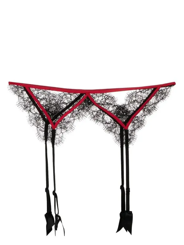 Kiki De Montparnasse Lace Detailing Garter Belt - Black