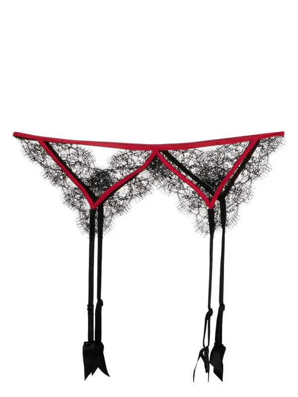 Kiki De Montparnasse Lace Detailing Garter Belt - Black