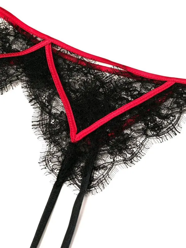 Kiki De Montparnasse Lace Detailing Garter Belt - Black