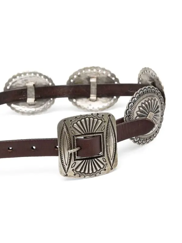 Polo Ralph Lauren Western Engraved Leather Belt - Brown