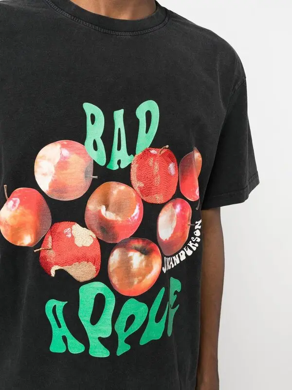 Jw Anderson Bad Apple Oversized T-Shirt - Black | Editorialist