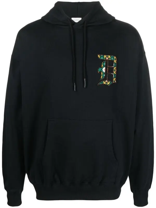 Drole De Monsieur Cotton Logo Patch Hoodie