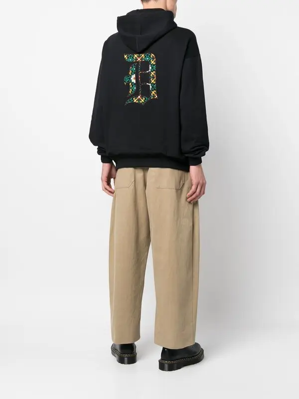 Drole De Monsieur Cotton Logo Patch Hoodie