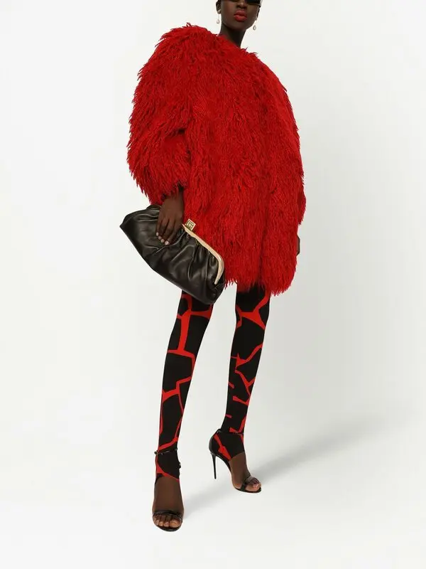 Dolce & Gabbana Single-breasted Faux-fur Coat