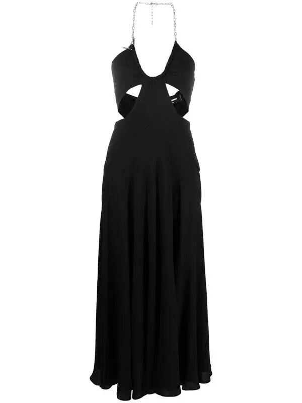 Dsquared2 Chain-link Cut-out Midi Dress