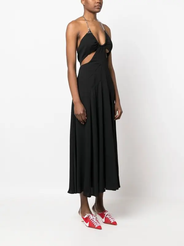 Dsquared2 Chain-link Cut-out Midi Dress