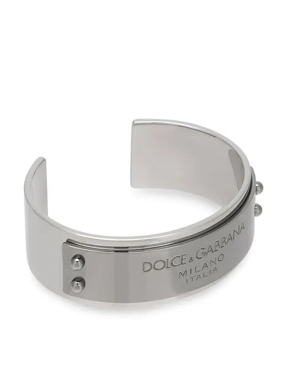 Dolce & Gabbana Engraved Logo Cuff Bracelet