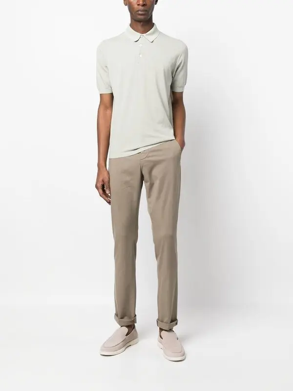 DONDUP Mid-rise Cropped Chinos In Sand Beige - Neutrals