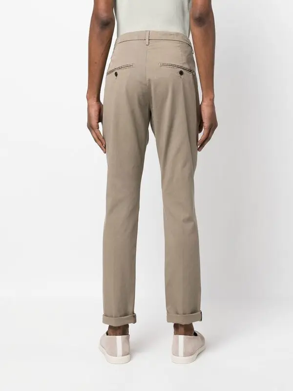 DONDUP Mid-rise Cropped Chinos In Sand Beige - Neutrals