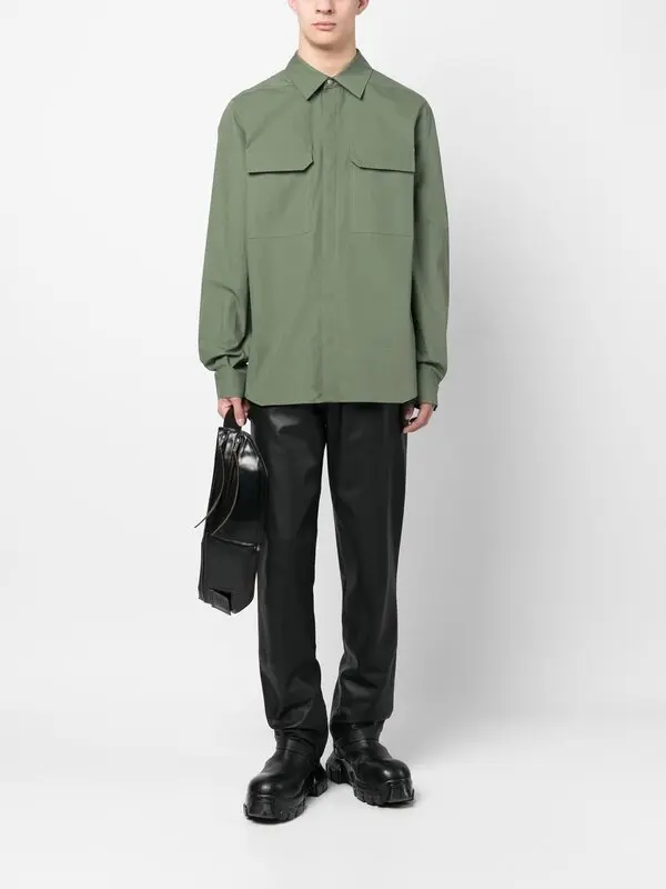 Rick Owens Button-front Long-sleeved Overshirt