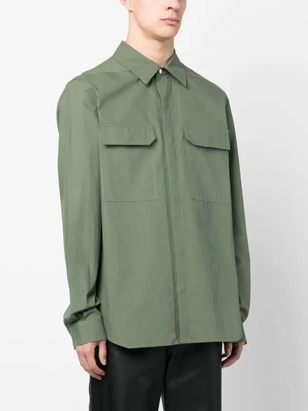 Rick Owens Button-front Long-sleeved Overshirt