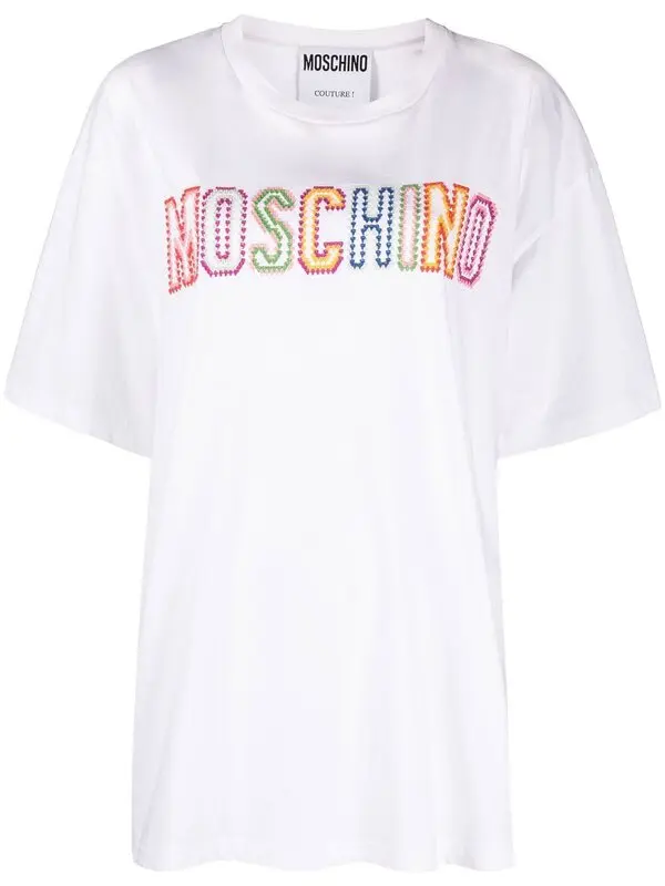 Moschino Embroidered Logo T-shirt - White