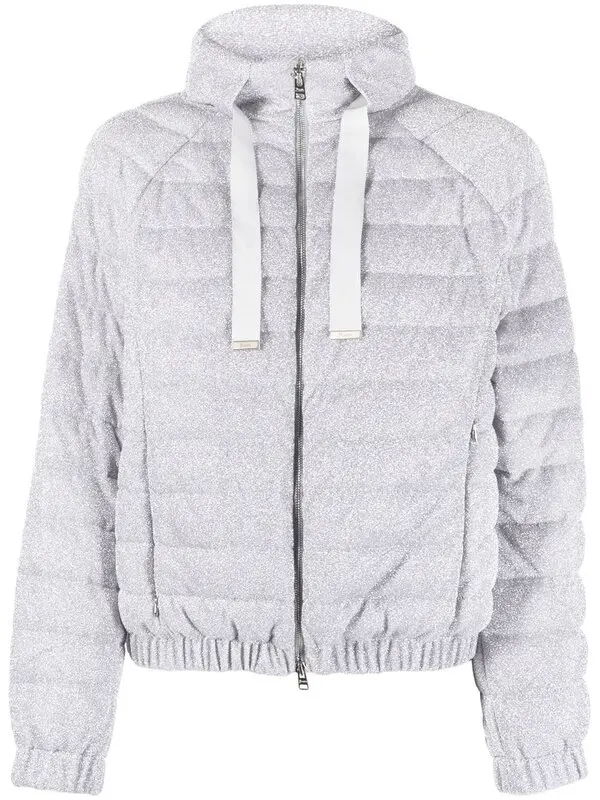 Herno Metallic Padded Jacket - Silver