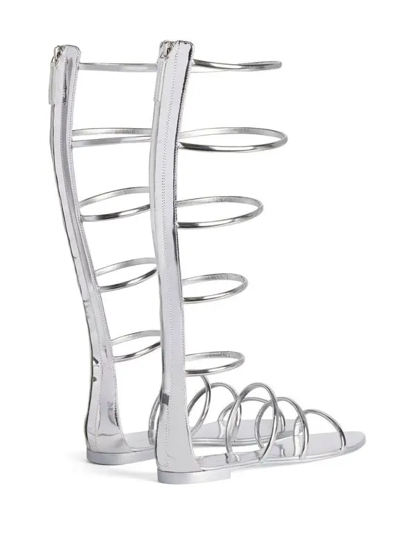GIUSEPPE ZANOTTI Super Intrigo Gladiator Sandals - Silver