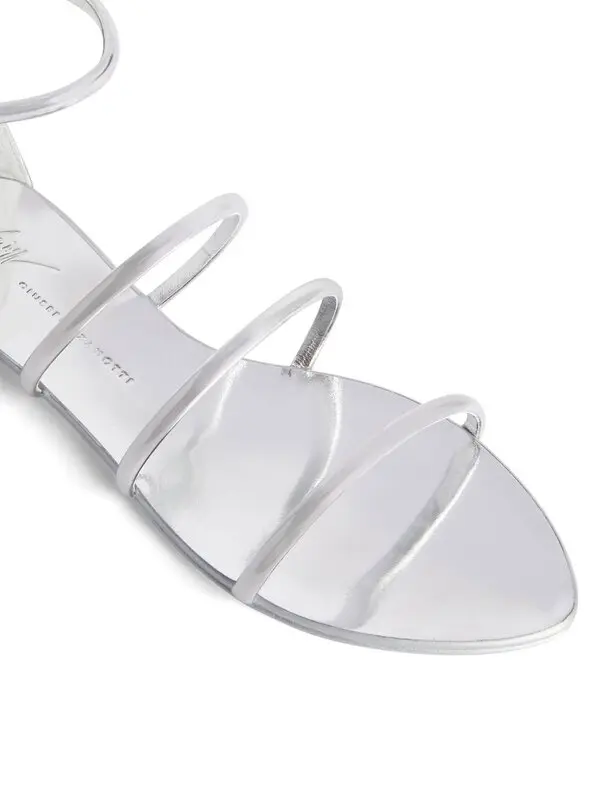 GIUSEPPE ZANOTTI Super Intrigo Gladiator Sandals - Silver