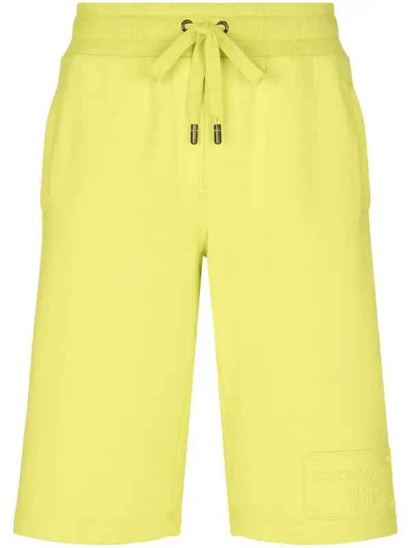 Dolce & Gabbana Logo-embroidered Sweatshorts - Yellow