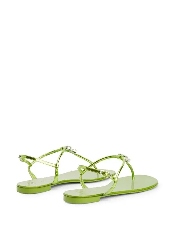 GIUSEPPE ZANOTTI Alphonsine Thong Sandals - Green