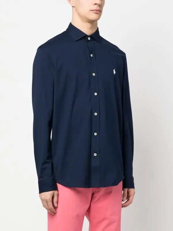Polo Ralph Lauren Embroidered Polo-pony Shirt - Blue