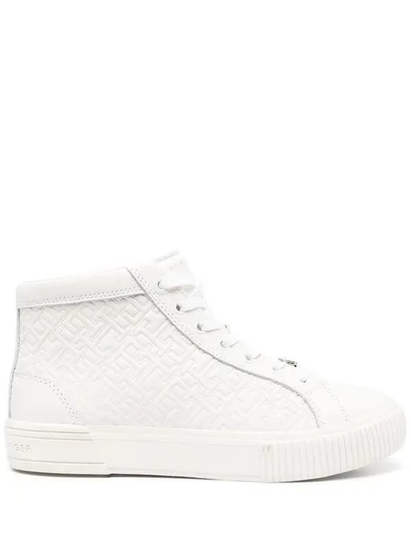 Tommy Hilfiger Embossed Monogram High-top Sneakers