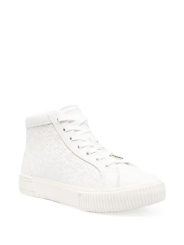 Tommy Hilfiger Embossed Monogram High-top Sneakers