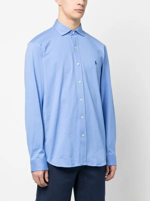 Polo Ralph Lauren Embroidered Polo-pony Shirt - Blue