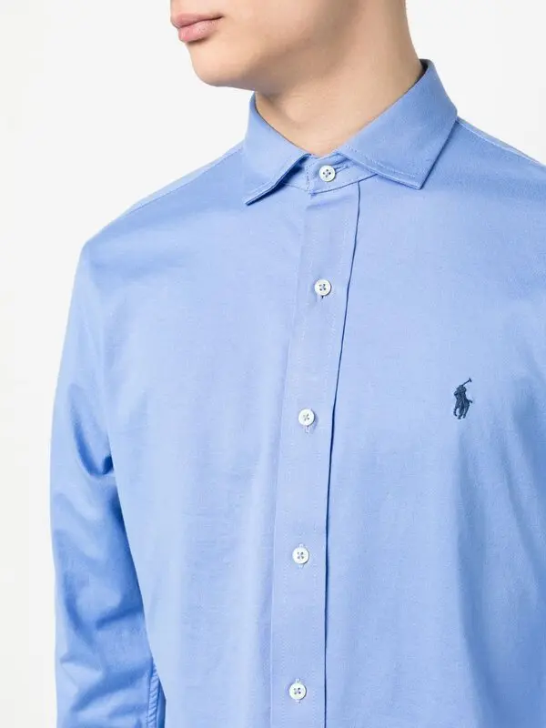 Polo Ralph Lauren Embroidered Polo-pony Shirt - Blue
